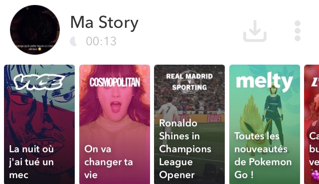 Snapchat Discover : Bye Bye Buzzfeed/Mashable, Bonjour Le Monde/Konbini